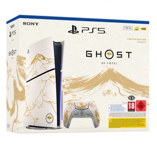 PlayStation 5 Slim Ghost of Yotei Gold Limited Edition Bundle Bluray ...